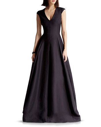 HALSTON HERITAGE HALSTON Faille Structured Gown | Bloomingdale's