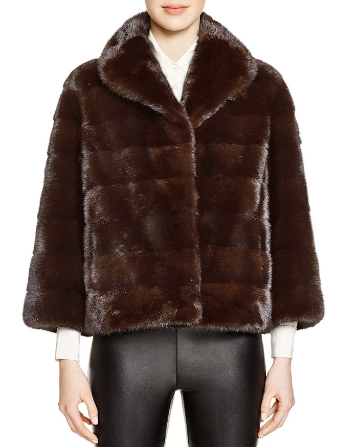 Maximilian Furs Maximilian Grooved Mink Coat | Bloomingdale's