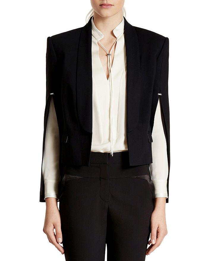 HALSTON HERITAGE HALSTON Slit Sleeve Short Jacket | Bloomingdale's