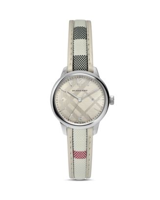 Burberry Check Strap Watch, 32mm | Bloomingdale's