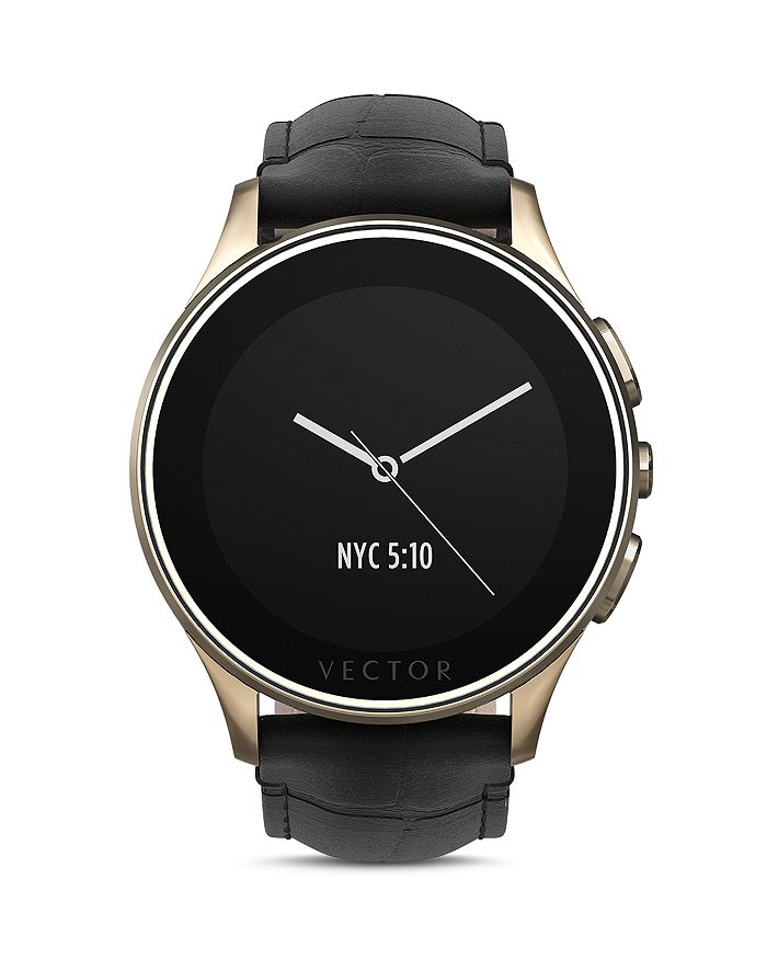 Vector Luna Leather Smart Watch, 44mm | Bloomingdale's