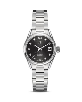 TAG Heuer Carrera Calibre 9 Watch with Diamonds, 28mm | Bloomingdale's