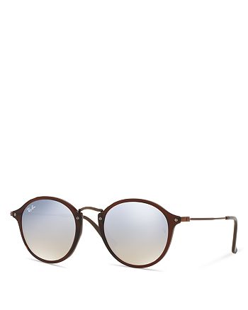 Ray-Ban Unisex Gradient Mirrored Round Sunglasses, 49mm | Bloomingdale's