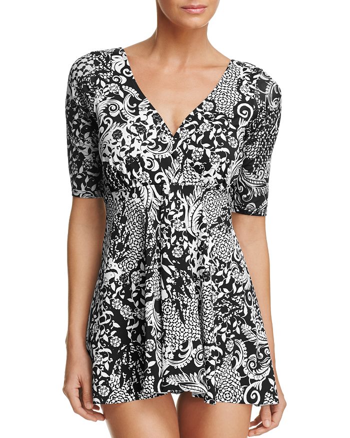 Shape Solver Mix It Up Flyaway Swim Dress | Bloomingdale's