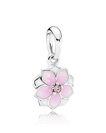 Pandora Sterling Silver & Enamel Magnolia Bloom Charm | Bloomingdale's