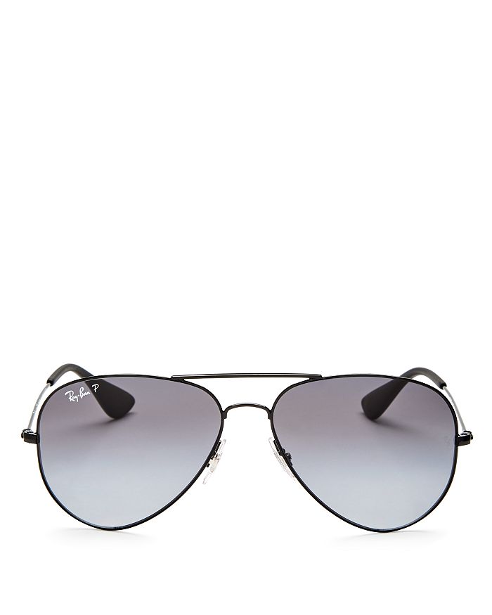 Ray-Ban Unisex Polarized Aviator Sunglasses, 58mm | Bloomingdale's