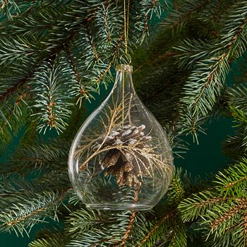 Bloomingdale's Glass Open Bell Pinecone Ornament - 100% Exclusive ...