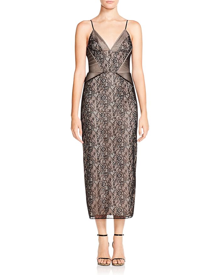Haute Hippie Tess Lace Midi Slip Dress | Bloomingdale's