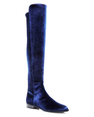 Stuart Weitzman Allgood Velvet Over-the-Knee Boots | Bloomingdale's