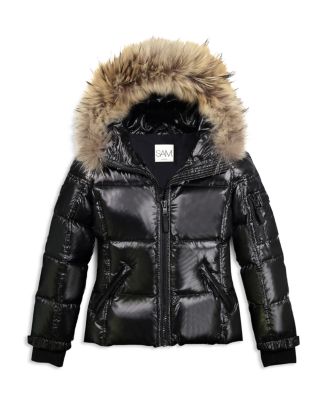 SAM. Girls' Blake Fur Trimmed Down Jacket - Big Kid | Bloomingdale's