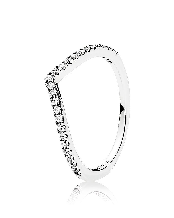 Pandora Sterling Silver & Cubic Zirconia Shimmering Wish Ring ...