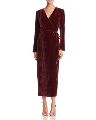WAYF Cooper Velvet Wrap Maxi Dress | Bloomingdale's