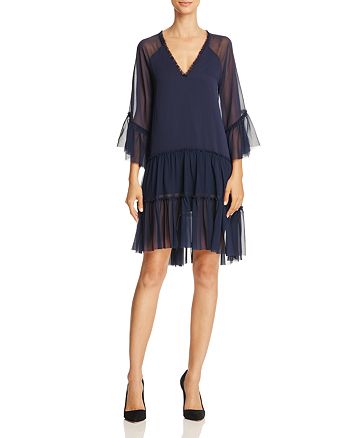 Alice and Olivia Alice + Olivia Zoey Tiered Ruffle Tunic Dress ...