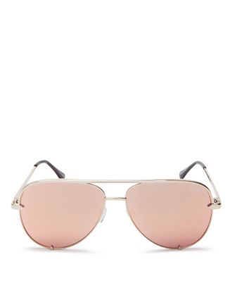 Quay Women's High Key Mini Aviator Sunglasses, 53mm | Bloomingdale's