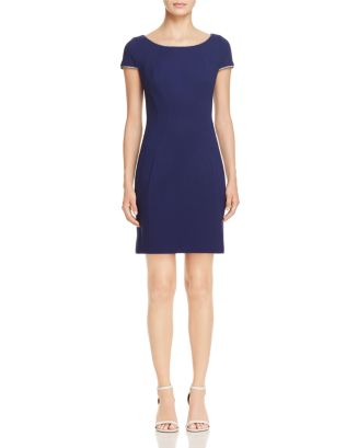 T Tahari Pepita Metallic-Trimmed Sheath Dress | Bloomingdale's