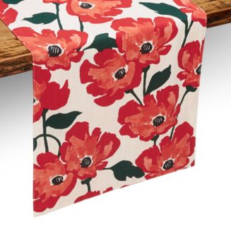 kate spade new york Painted Poppies Table Runner, 15" x 72 ...