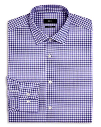 BOSS Checked Regular Fit Dress Shirt | Bloomingdale's