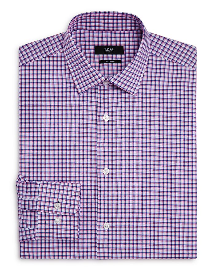 BOSS Double Check Regular Fit Dress Shirt | Bloomingdale's