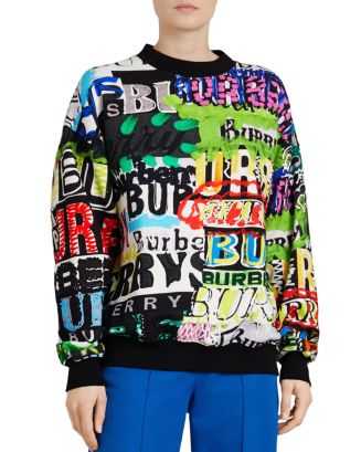 Burberry Aner Graffiti Logo Sweatshirt | Bloomingdale's