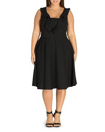 City Chic Plus Flirty Flutter Dress | Bloomingdale's