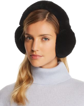 Maximilian Furs Rex Rabbit Fur Ear Muffs | Bloomingdale's