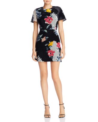 FRENCH CONNECTION Edith Floral Velvet Dress | Bloomingdale's