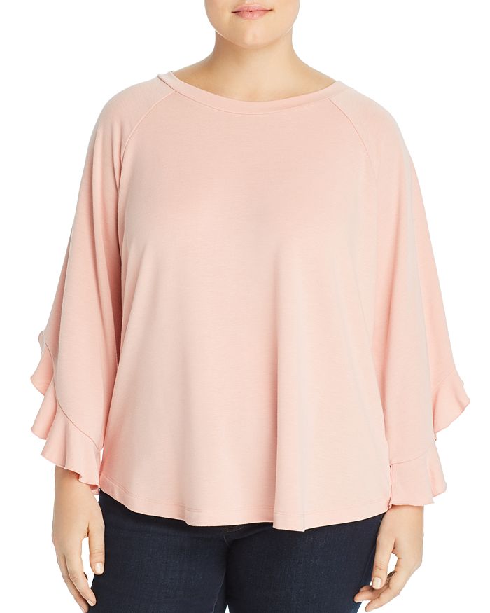 Cupio Plus Raglan Ruffle Top | Bloomingdale's