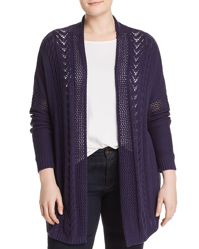 One A Plus Pointelle Open Duster Cardigan | Bloomingdale's
