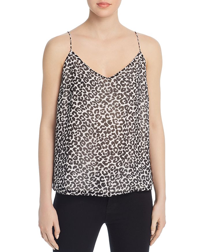 VINCE CAMUTO Snow Leopard-Print Camisole Top | Bloomingdale's