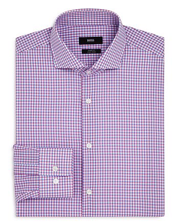 BOSS Shadow Check Regular Fit Dress Shirt | Bloomingdale's