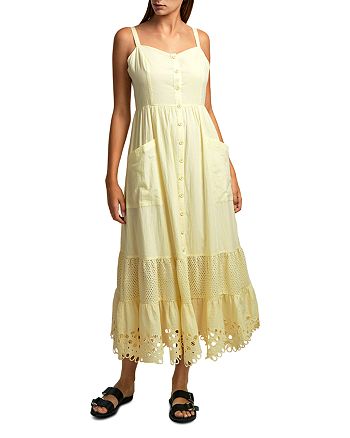 FRENCH CONNECTION Ancolie Embroidered Eyelet Maxi Dress | Bloomingdale's