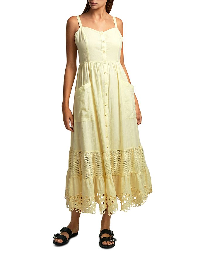 FRENCH CONNECTION Ancolie Embroidered Eyelet Maxi Dress | Bloomingdale's