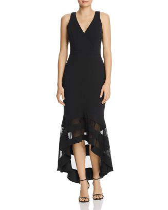 Avery G Mesh Trim Midi Dress | Bloomingdale's
