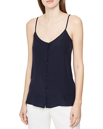 REISS Paige Silk-Front Camisole Top | Bloomingdale's