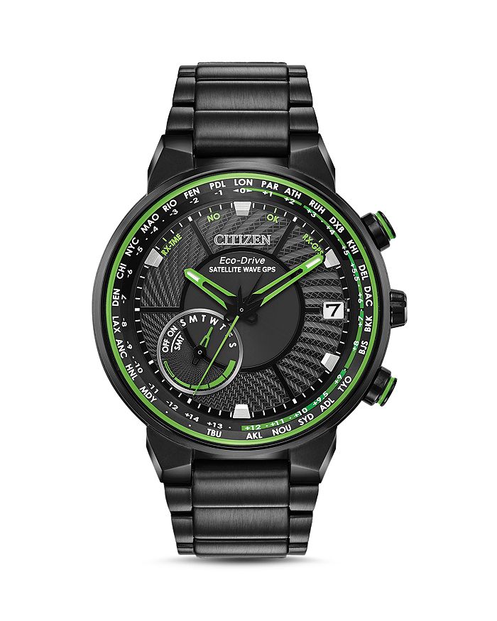 Citizen Stainless Steel Satellite Wave World Time GPS Watch, 44mm ...