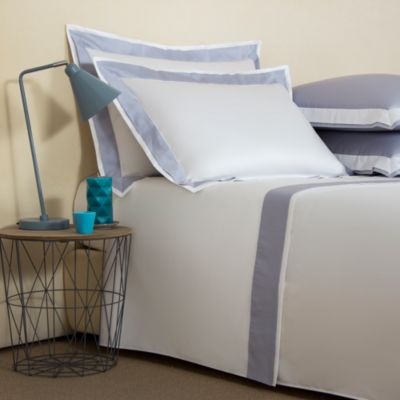 Frette Flying King Sham In Milk/crystal Blue | ModeSens
