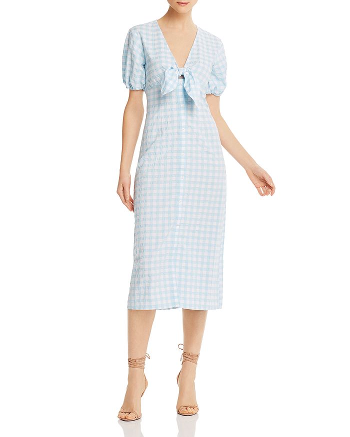 The Fifth Label Nouveau Tie-Detail Gingham Midi Dress | Bloomingdale's