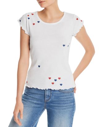 CHASER Heart Print Tee | Bloomingdale's