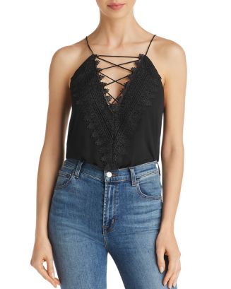 WAYF Posie Lace-Up Bodysuit | Bloomingdale's