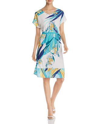 BASLER Tropical-Print Flutter Dress | Bloomingdale's