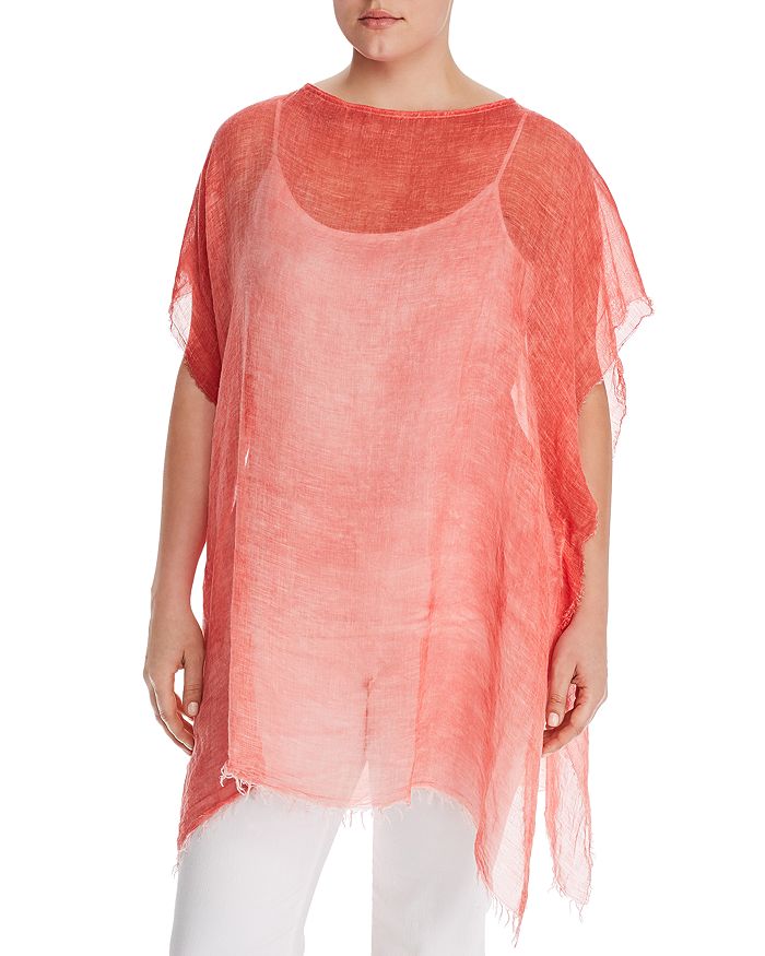 Eileen Fisher Plus Sheer Poncho Top | Bloomingdale's