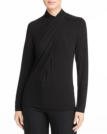Elie Tahari Carrie Draped Overlay Top | Bloomingdale's