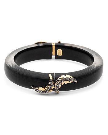 Alexis Bittar Modern Georgian Mirrored Feather Hinge Bracelet ...