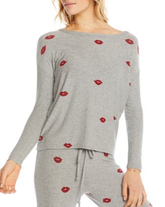 CHASER Lips Print Top | Bloomingdale's