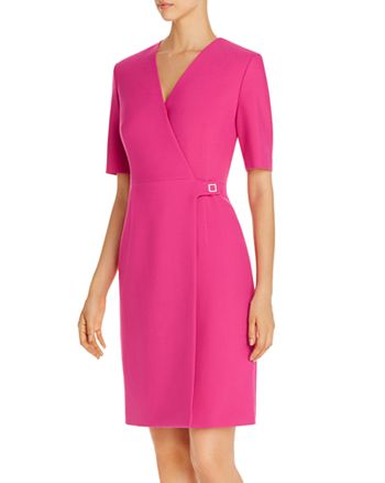BOSS Desirena Faux-Wrap Dress | Bloomingdale's