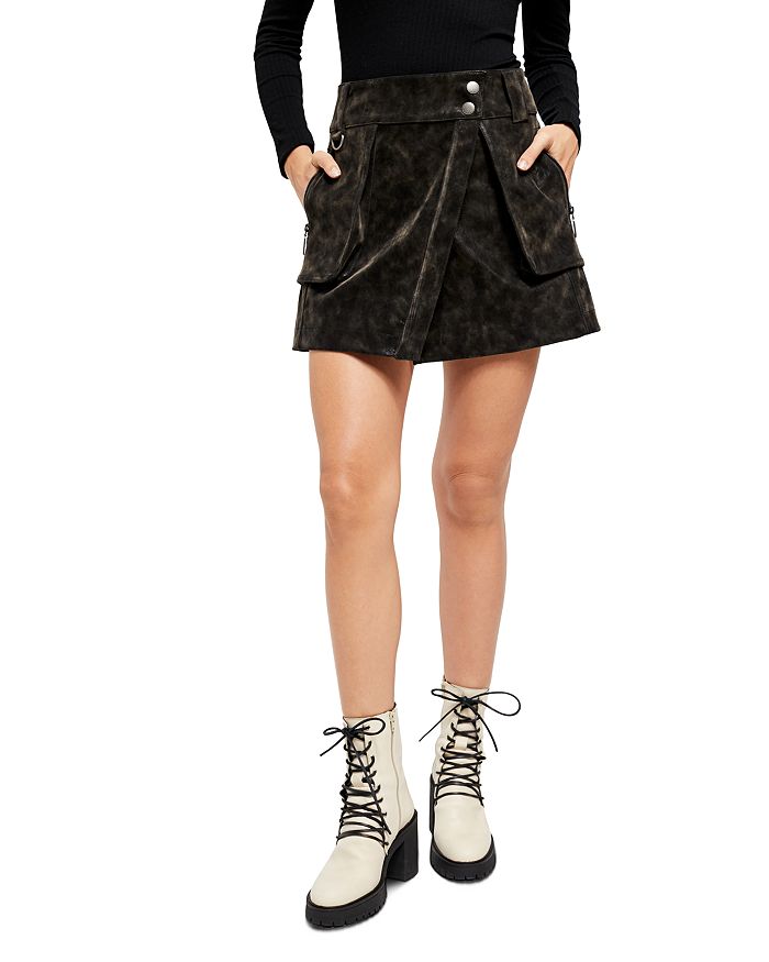 Free People Carson Faux Leather Utility Skirt | Bloomingdale's