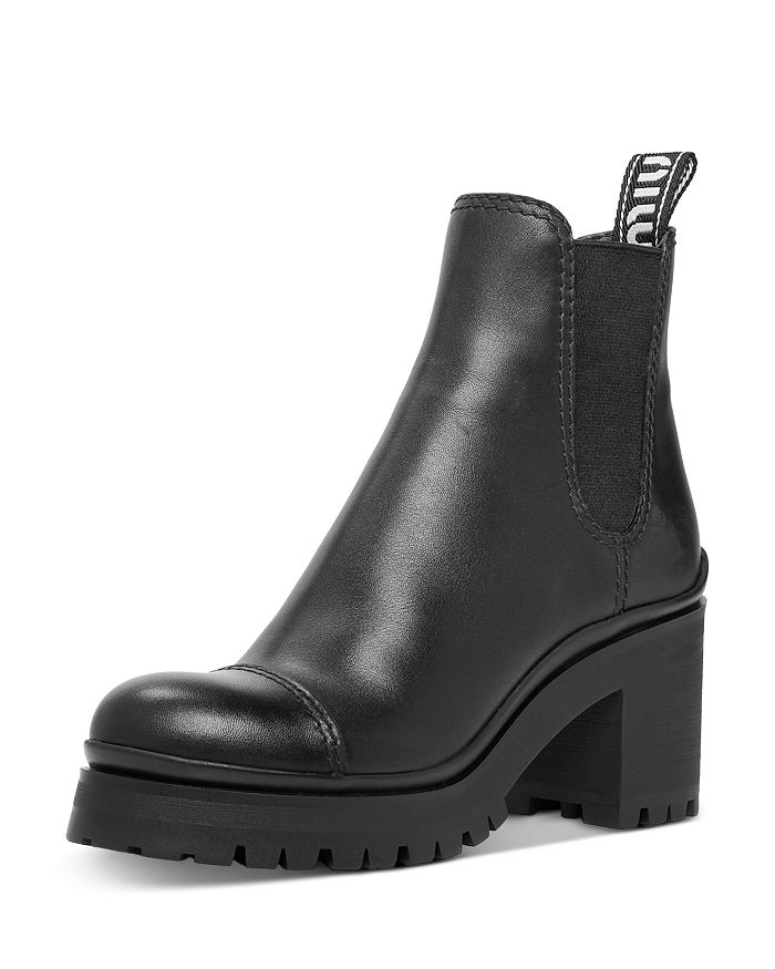 Miu Miu Women's Leather Platform Booties | Bloomingdale's