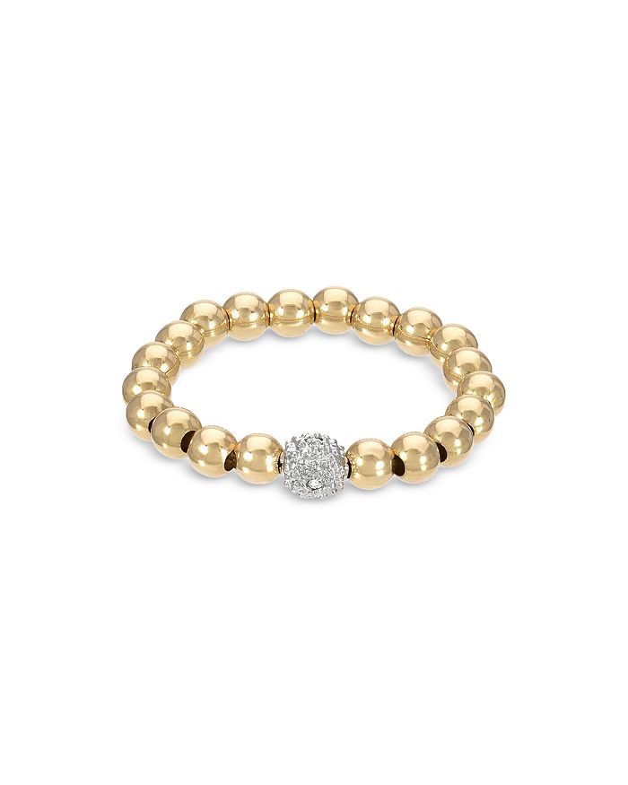 Zoe Lev 14K Yellow Gold Diamond Bead Stretch Ring | Bloomingdale's
