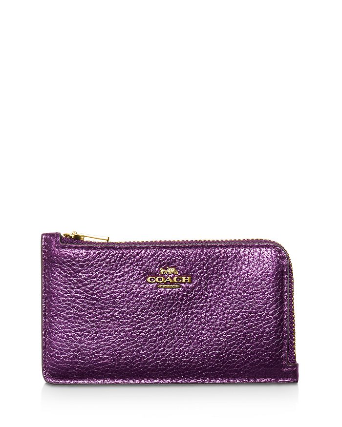 COACH Metallic Color-Block Card Case | Bloomingdale's