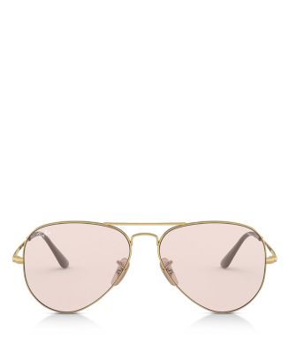 Ray-Ban Original Polarized Brow Bar Aviator Sunglasses, 58mm ...